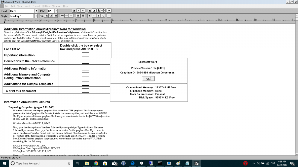 Compiling Microsoft Word 1.1a for Windows | Virtually Fun