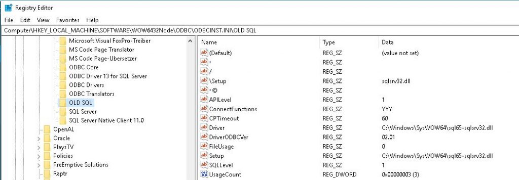 Loading the MS SQL 6.5 drivers on Windows 10 | Virtually Fun