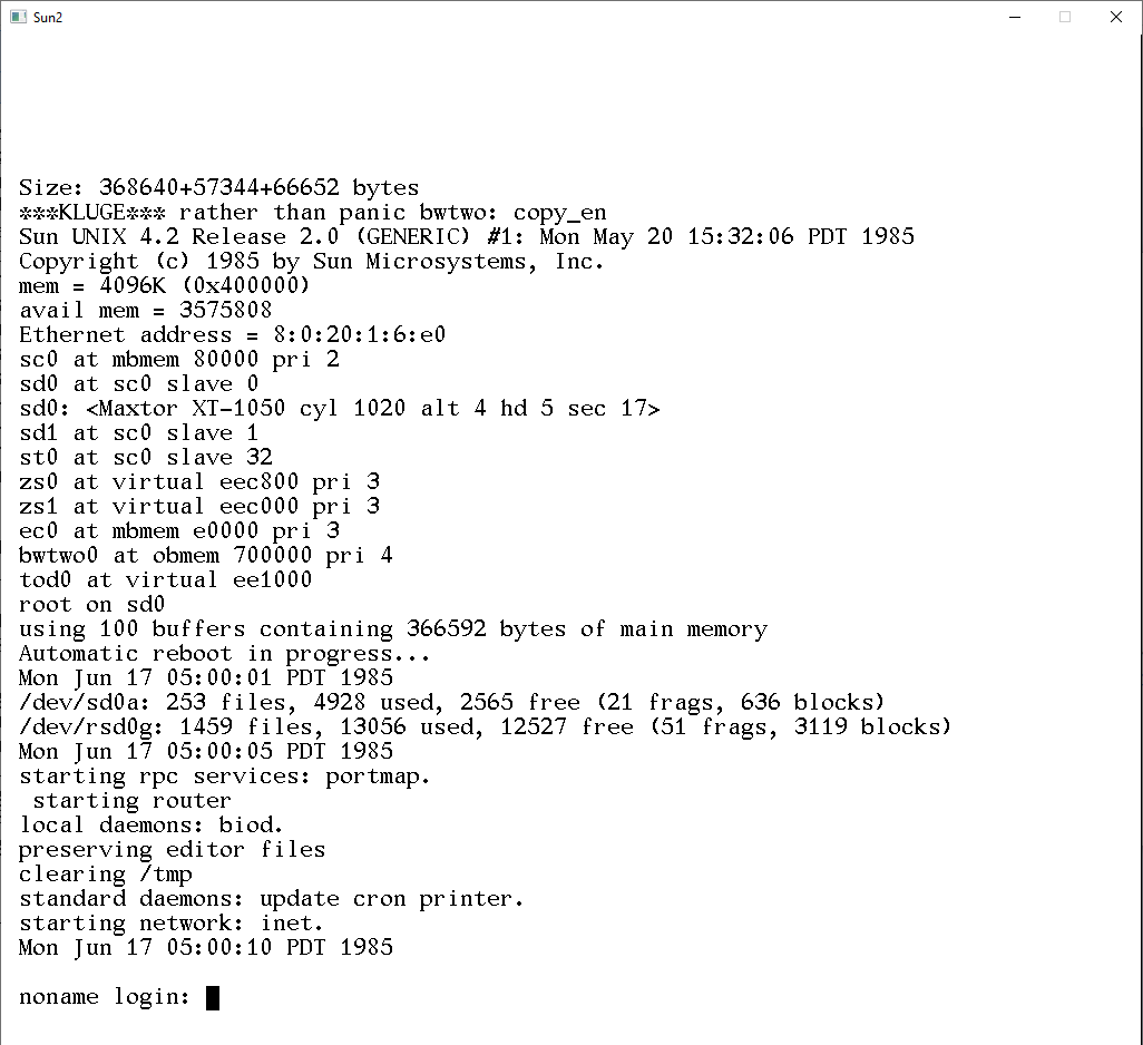 Re-visiting the SUN-2 emulator: Adding SLiRP! | Virtually Fun