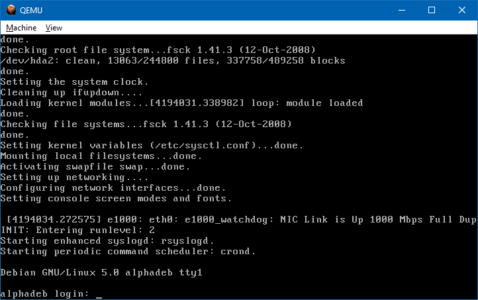 Installing Debian Linux 5.0 on the Qemu Dec Alpha | Virtually Fun