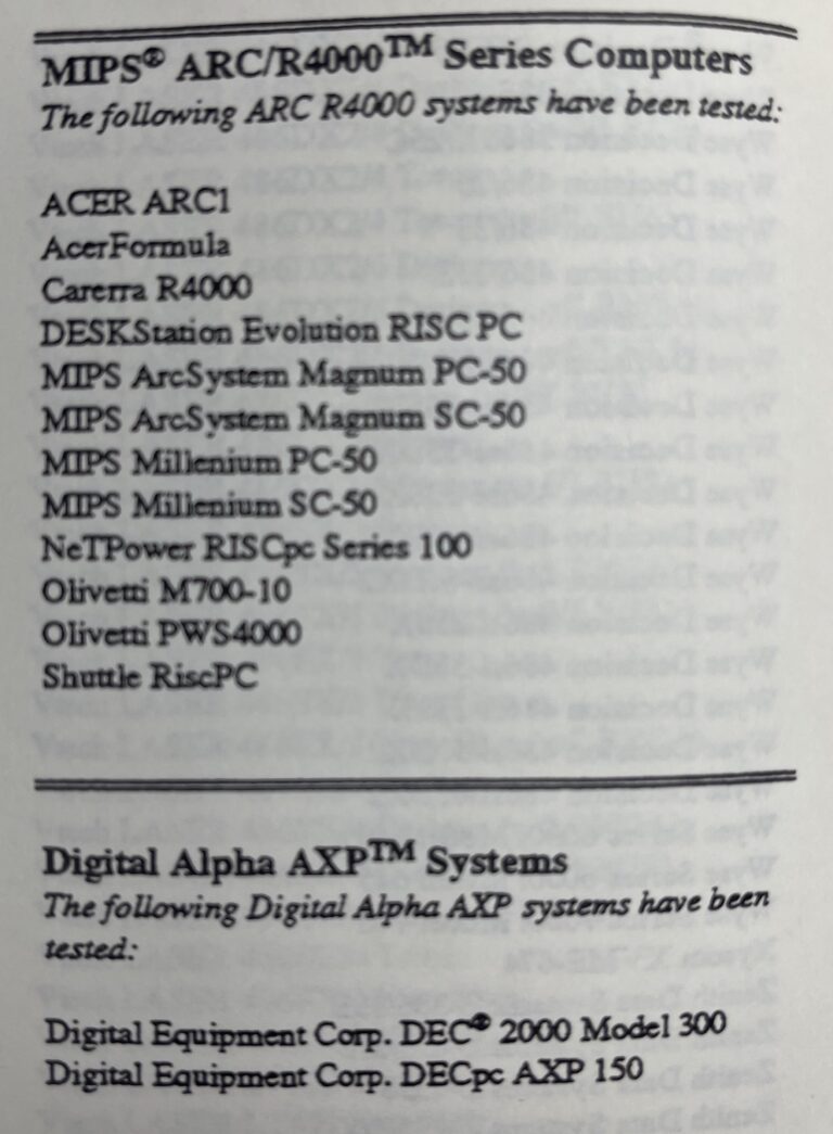 Windows NT 3.1 on DEC Alpha AXP | Virtually Fun