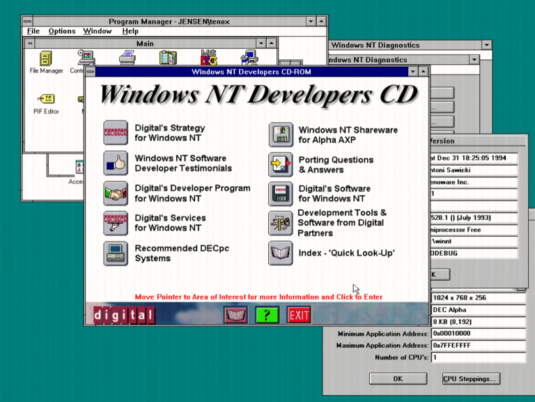 Windows NT 3.1 on DEC Alpha AXP | Virtually Fun