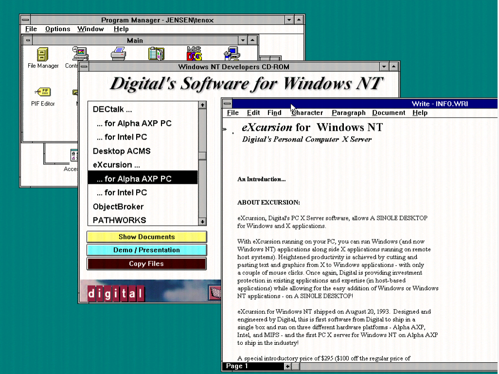 Windows NT 3.1 on DEC Alpha AXP | Virtually Fun