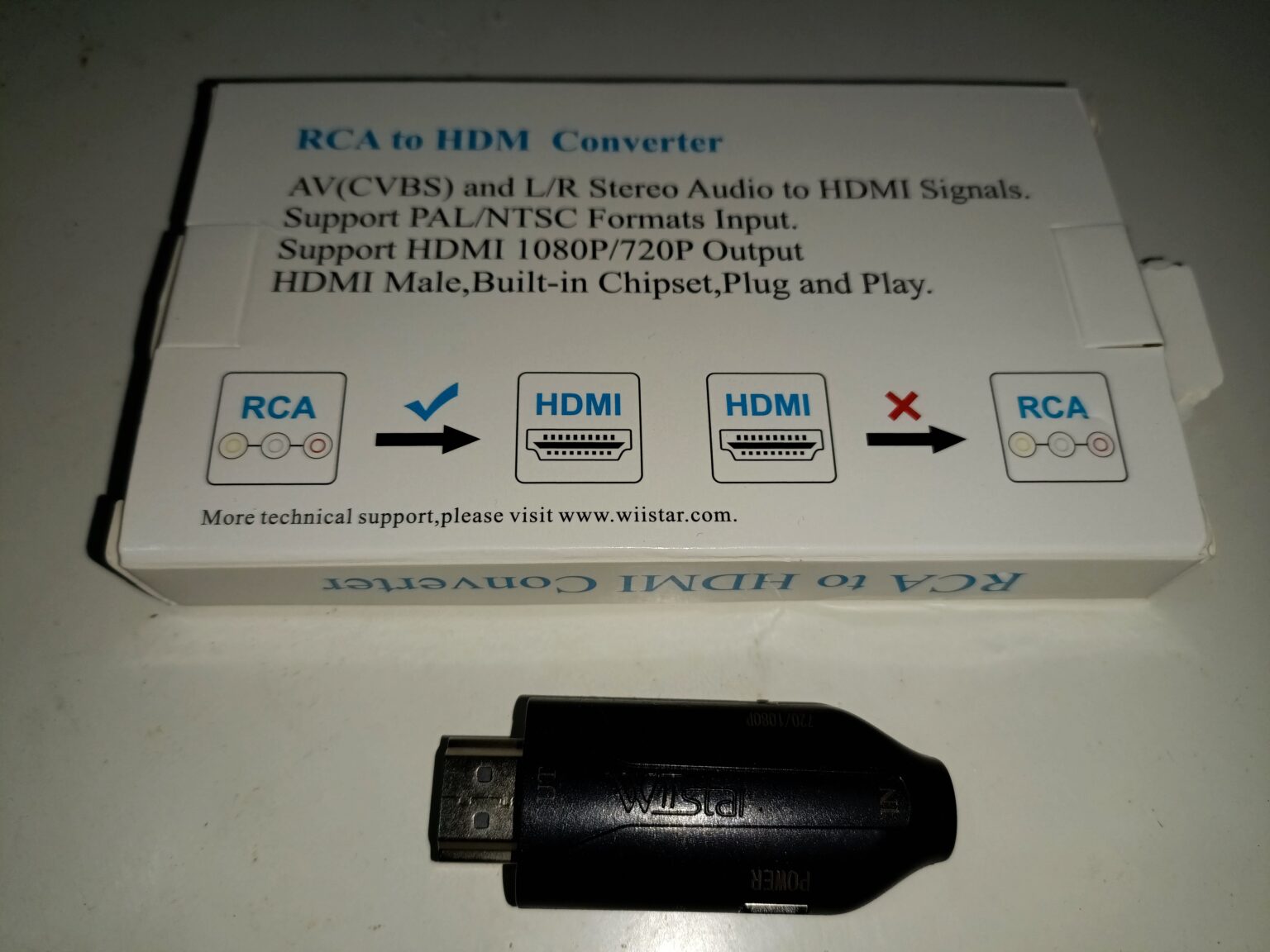 RCA to HDMI Converter AV to HDMI cable 3 RCA CVBS Composite to 1080P ...