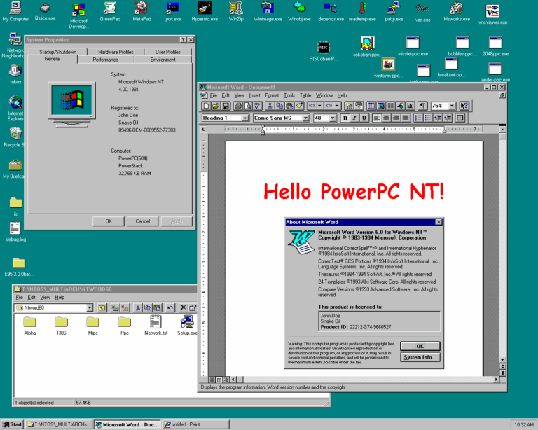 Microsoft Word 6.0 for PowerPC NT | Virtually Fun